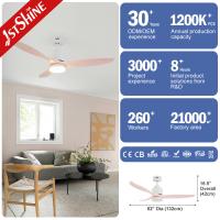 China Pink Low Profile ABS Plastic Blade Ceiling Fan With LED Light Remote Control for sale