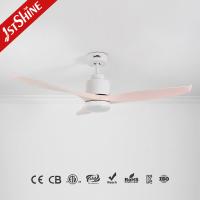 China Pink Low Profile ABS Plastic Blade Ceiling Fan With LED Light Remote Control for sale