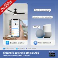 China Plastic DC Motor Save Energy Ceiling Fan Lights With 6 Speed Remote Control for sale