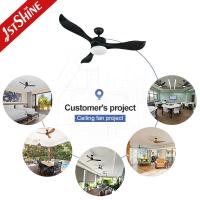 China 33.3W 52inch 5 Speed Remote Control Plastic LED Ceiling Fan With Light for sale
