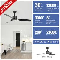 China Home Black ABS Blades 6 Speed Low Noise Ceiling Fan With Remote Control for sale