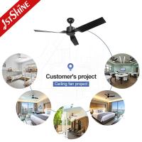 China Home Black ABS Blades 6 Speed Low Noise Ceiling Fan With Remote Control for sale