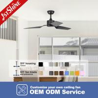 China Home Black ABS Blades 6 Speed Low Noise Ceiling Fan With Remote Control for sale