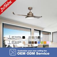 China Color Changing Large Airflow Led Light Ceiling Fan Low Noise 2 Blades for sale