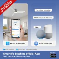 China Low Profile Decorative Flush Mount Ceiling Fan With LED Light And Remote Control for sale