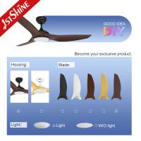 China 1stshine Ceiling Fan With Light Modern Plastic Blade Low Noise Dc Motor for sale