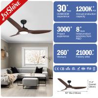 China 1stshine Ceiling Fan With Light Modern Plastic Blade Low Noise Dc Motor for sale