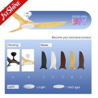China Plastic Ceiling Fan With Light China Supplier Modern Fandelier Smart App Control for sale