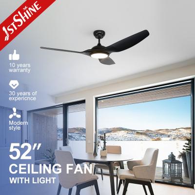 China Led 35w 6 Speed DC Motor Ceiling Fan With Remote Control Black ABS Blades for sale