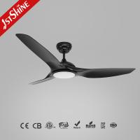 China Led 35w 6 Speed DC Motor Ceiling Fan With Remote Control Black ABS Blades for sale