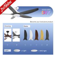 China Plastic Blade 52 Inch LED Ceiling Fan With LED Light APP Control for sale