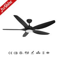China Black Modern Ceiling Fan With LED Light 5 ABS Blade Cooling Air for sale