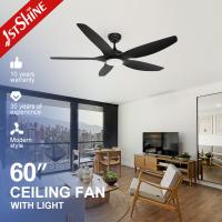 China Black Modern Ceiling Fan With LED Light 5 ABS Blade Cooling Air for sale