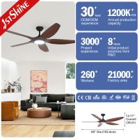 China living room Fancy 52 Inch LED Ceiling Fan ABS Blade Body LED Lamp Air Cooler for sale