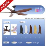 China living room Fancy 52 Inch LED Ceiling Fan ABS Blade Body LED Lamp Air Cooler for sale