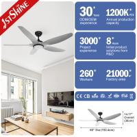 China ABS DC Motor Low Noise Silent Ceiling Fan With LED Light For Kitchen Restaurant for sale