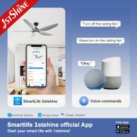 China ABS DC Motor Low Noise Silent Ceiling Fan With LED Light For Kitchen Restaurant for sale