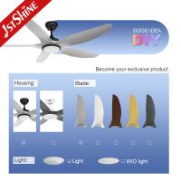 China ABS DC Motor Low Noise Silent Ceiling Fan With LED Light For Kitchen Restaurant for sale