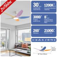 China 48 Inch Lower Noise Plastic Ceiling Fan With 6 Speed Choice and Remote Control for sale