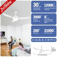 China 220V 60w Abs Plastic Ceiling Fan Blades With Remote Control  led light for sale