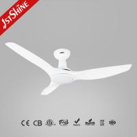 China Power Saving AC Motor Plastic Ceiling Fan White Warm Yellow Light for sale