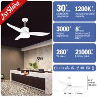 China Mulit Colors 44 Inch 3 Blade Ceiling Fan Low Voltage Quiet Mode for sale