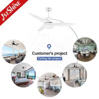 China Mulit Colors 44 Inch 3 Blade Ceiling Fan Low Voltage Quiet Mode for sale