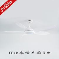 China DC Motor 5 ABS Blades Ceiling Fan , White 3 Color Led Light Decorative Ceiling Fan for sale