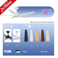 China White Ceiling Fan With Light 5 Plastic Blade DC Motor Energy Saving for sale