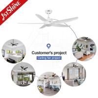 China White Ceiling Fan With Light 5 Plastic Blade DC Motor Energy Saving for sale