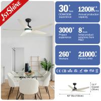 China LED 5 Blade Ceiling Fan , Living Room Quiet High Speed DC Ceiling Fan for sale