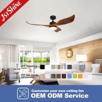 China 5 Speed Remote Control Plastic Decorative Ceiling Fan With 18W LED Light for sale