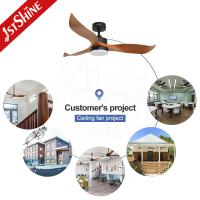 China 5 Speed Remote Control Plastic Decorative Ceiling Fan With 18W LED Light for sale