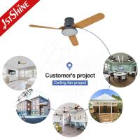 China Remote Control Decorative Flush Mount Ceiling Fan 6 Speed With Light for sale