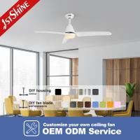 China 5 Speed 35W Modern 52 Inch Ceiling Fan With Light Remote Control for sale
