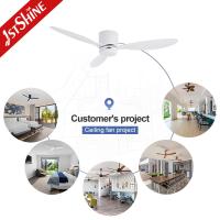 China White Energy Saving DC Motor Bedroom Low Profile Ceiling Fan With Light for sale
