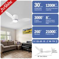 China 6 Speed Plastic Ceiling Fan White Finished Electric Fan with motor for sale