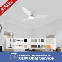 China 6 Speed Plastic Ceiling Fan White Finished Electric Fan with motor for sale