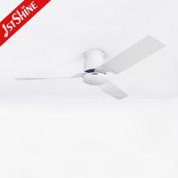 China 52 Inches Ceiling Fan Light White Plastic Blades dc Motor Low Profile Living Room for sale