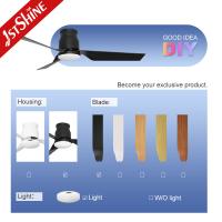 China Manufacture Fan Low Profile Dimmable Led Ceiling Fan With ABS Blade Black for sale