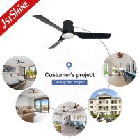 China Manufacture Fan Low Profile Dimmable Led Ceiling Fan With ABS Blade Black for sale