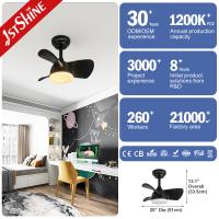 China Led Light Small Ceiling Fan Decorative Quiet DC Motor For Small Room for sale