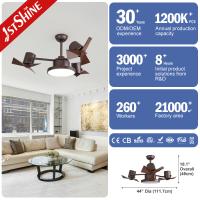 China ABS Plastic Blades DC 360 Degree Rotating Ceiling Fan 44 Inch 5 Speed Choice for sale