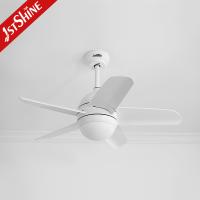 China 34 Inches Modern Ceiling Fan , DC Motor Plastic Blades White Quiet Ceiling Fan for sale