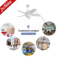 China 34 Inches Modern Ceiling Fan , DC Motor Plastic Blades White Quiet Ceiling Fan for sale