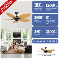 China Low Noise 5 Blades Decorative Ceiling Fan Large Airflow Energy Saving for sale