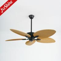 China 56 Inches DC Motor Tropical Style Ceiling Fan , Remote Control 5 Blades Ceiling Fan for sale