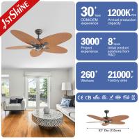 China Large Airflow Low Noise 5 Blades Led Energy Saving Ceiling Fan With Remote Control for sale