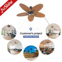 China Large Airflow Low Noise 5 Blades Led Energy Saving Ceiling Fan With Remote Control for sale