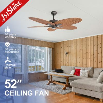 China Large Airflow Low Noise 5 Blades Led Energy Saving Ceiling Fan With Remote Control for sale